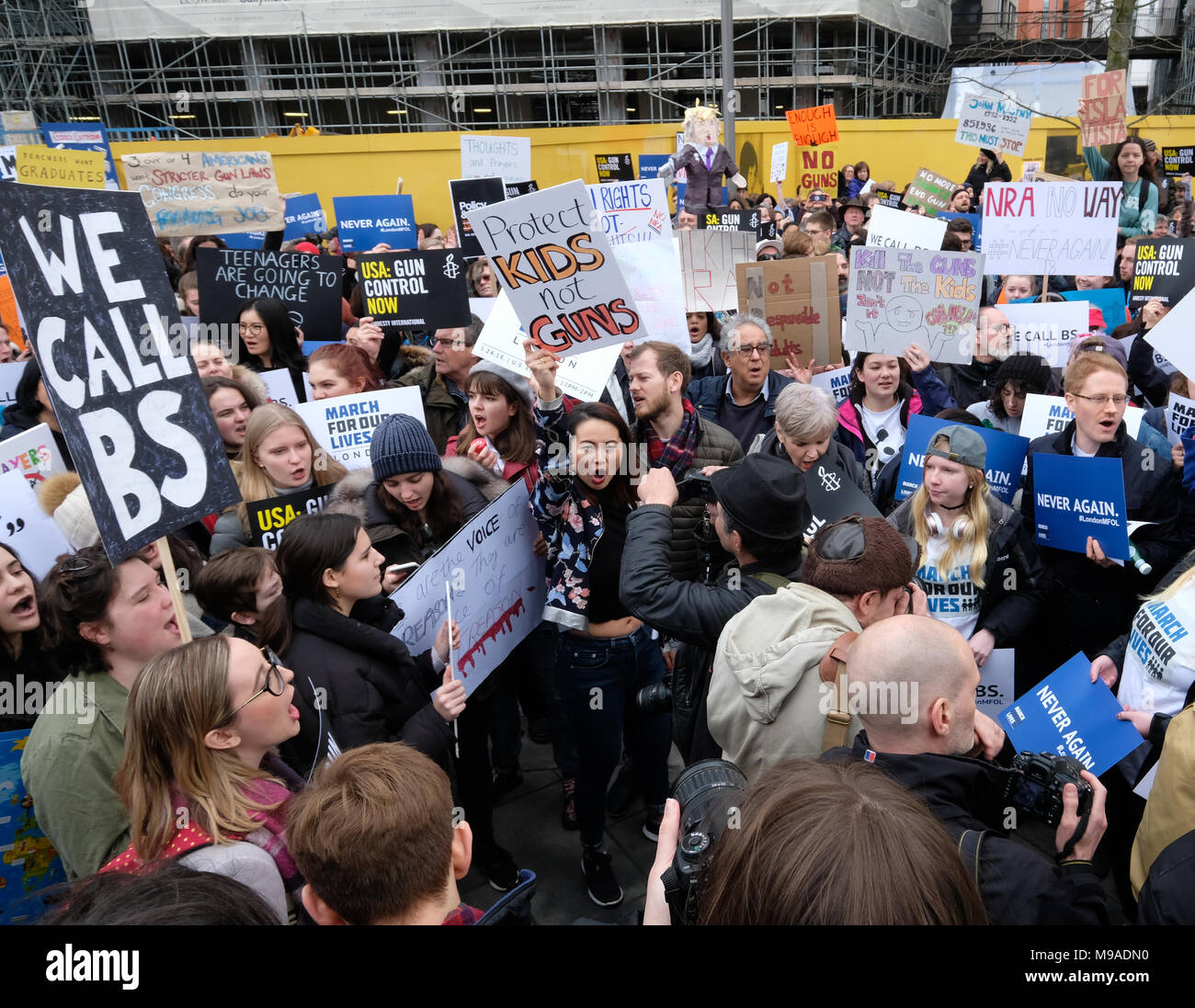 London, UK. 24th march, 2018. Rally outside the US Embassy in London on ...