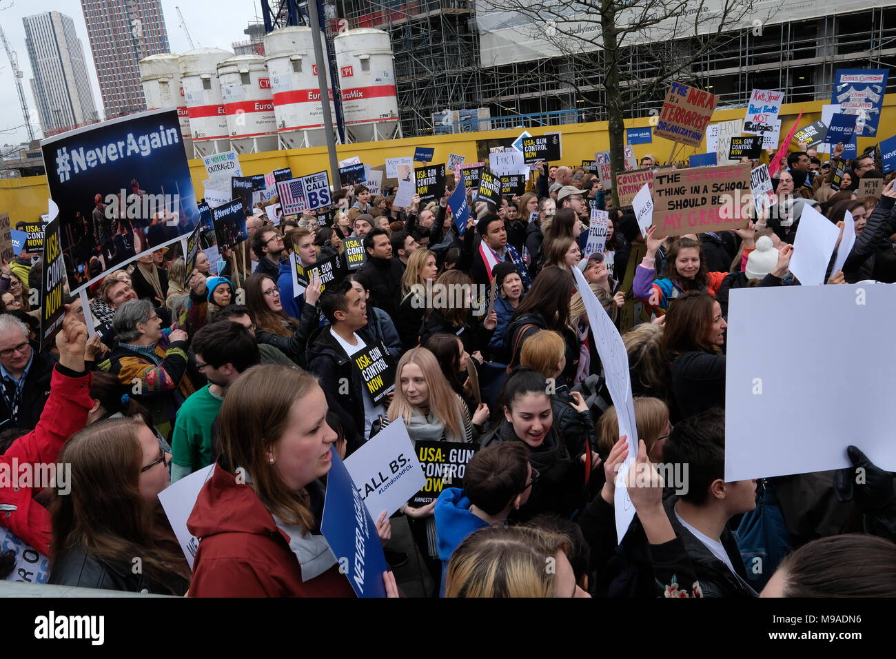 London, UK. 24th march, 2018. Rally outside the US Embassy in London on ...