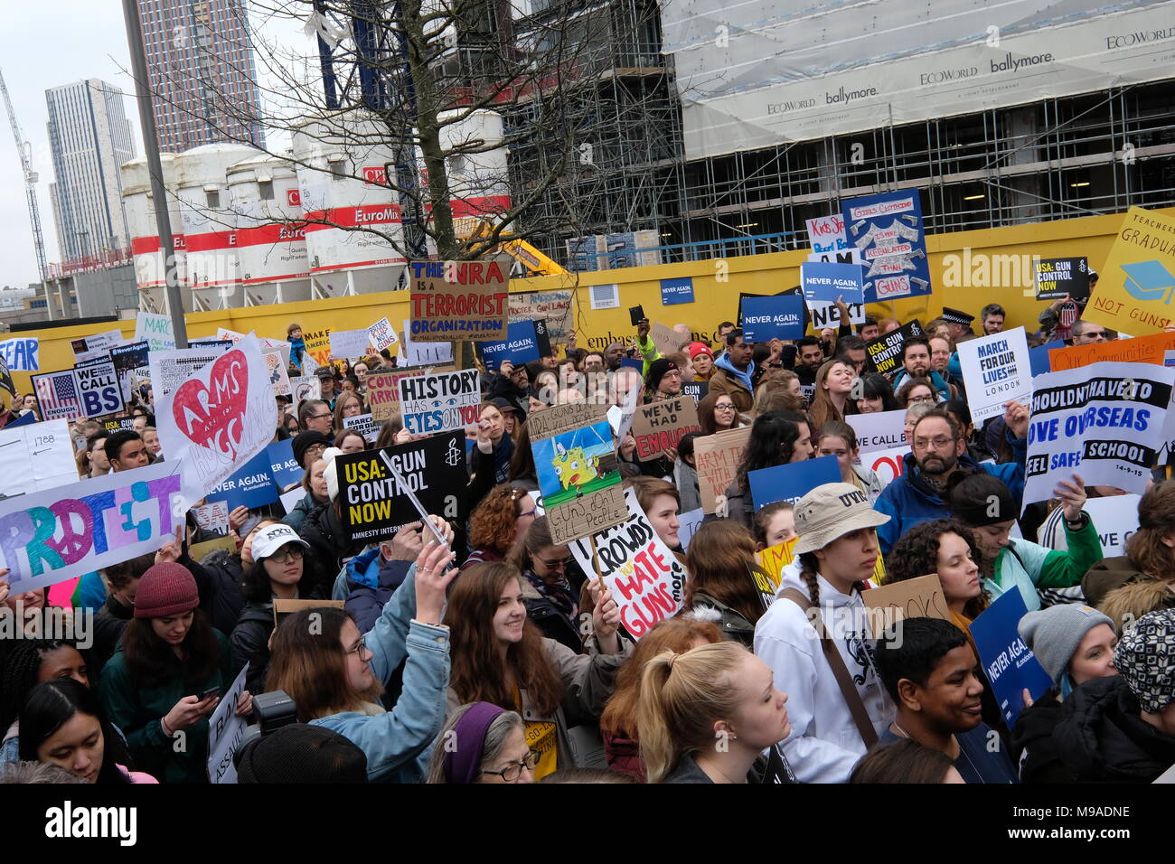 London, UK. 24th march, 2018. Rally outside the US Embassy in London on ...