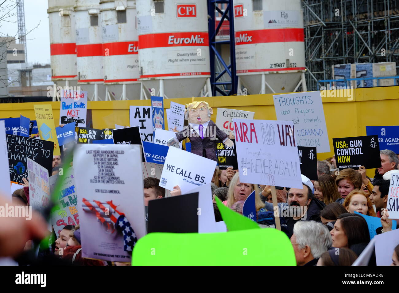 London, UK. 24th march, 2018. Rally outside the US Embassy in London on ...