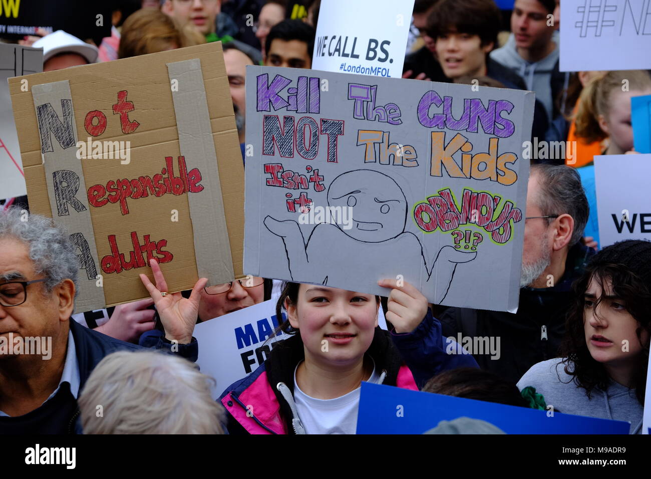 London, UK. 24th march, 2018. Rally outside the US Embassy in London on ...