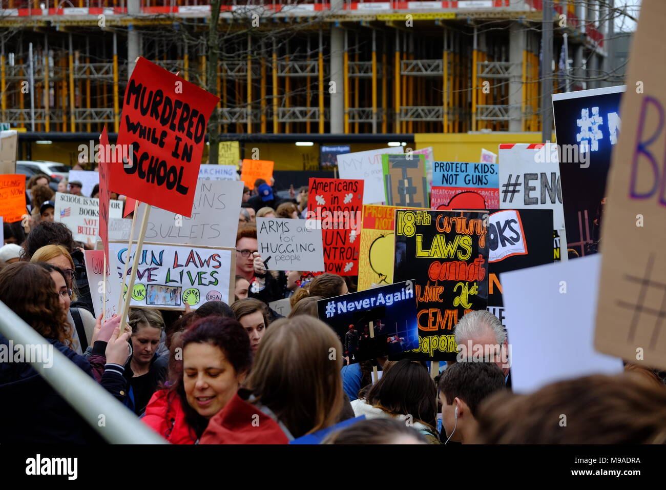 London, UK. 24th march, 2018. Rally outside the US Embassy in London on ...