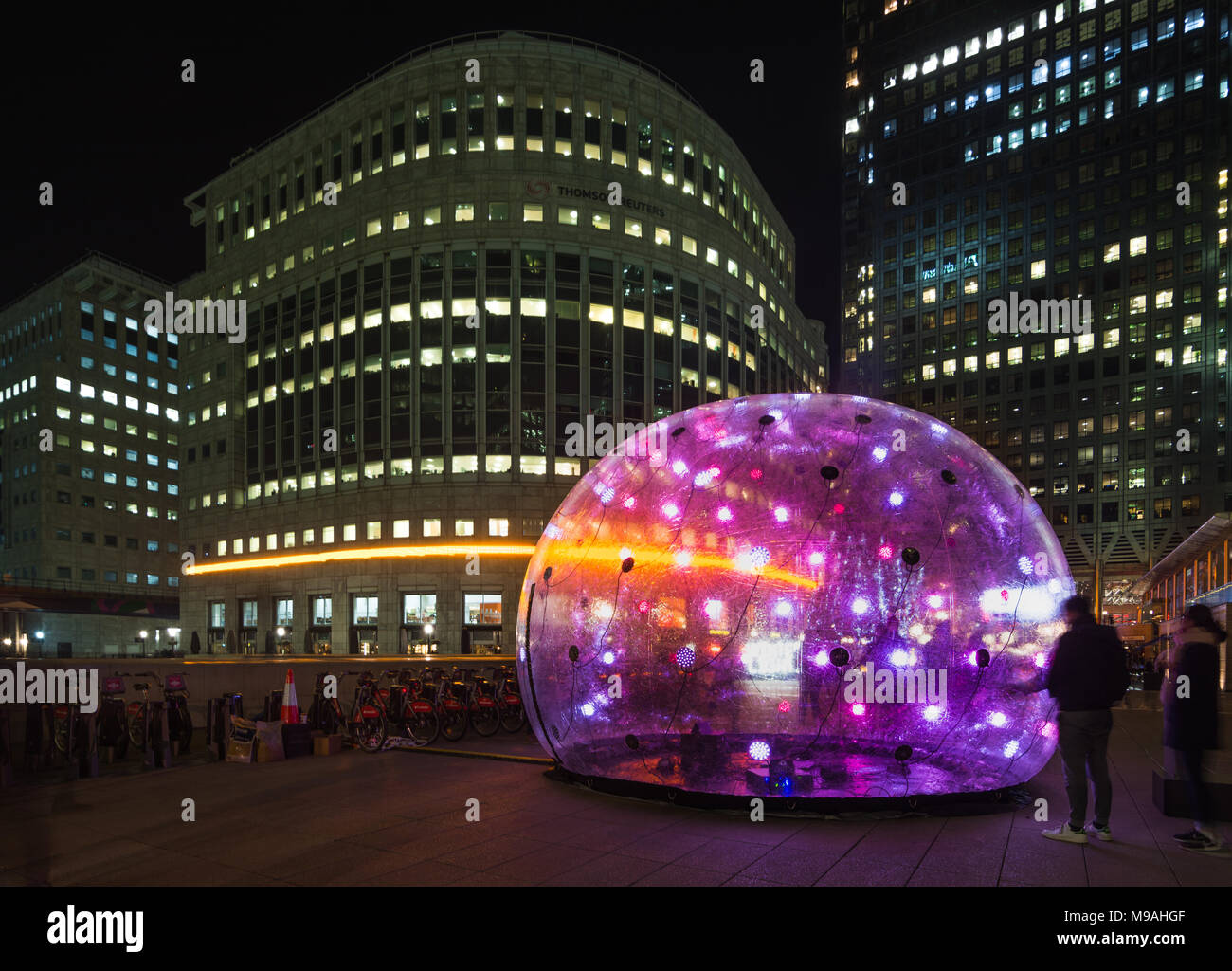 Interactive Installation in Canary Wharf, London, part of London Lights ...