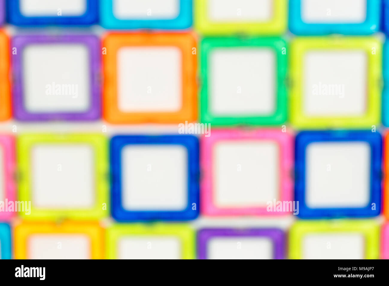 Background. Blurred multicolored squares Stock Photo - Alamy