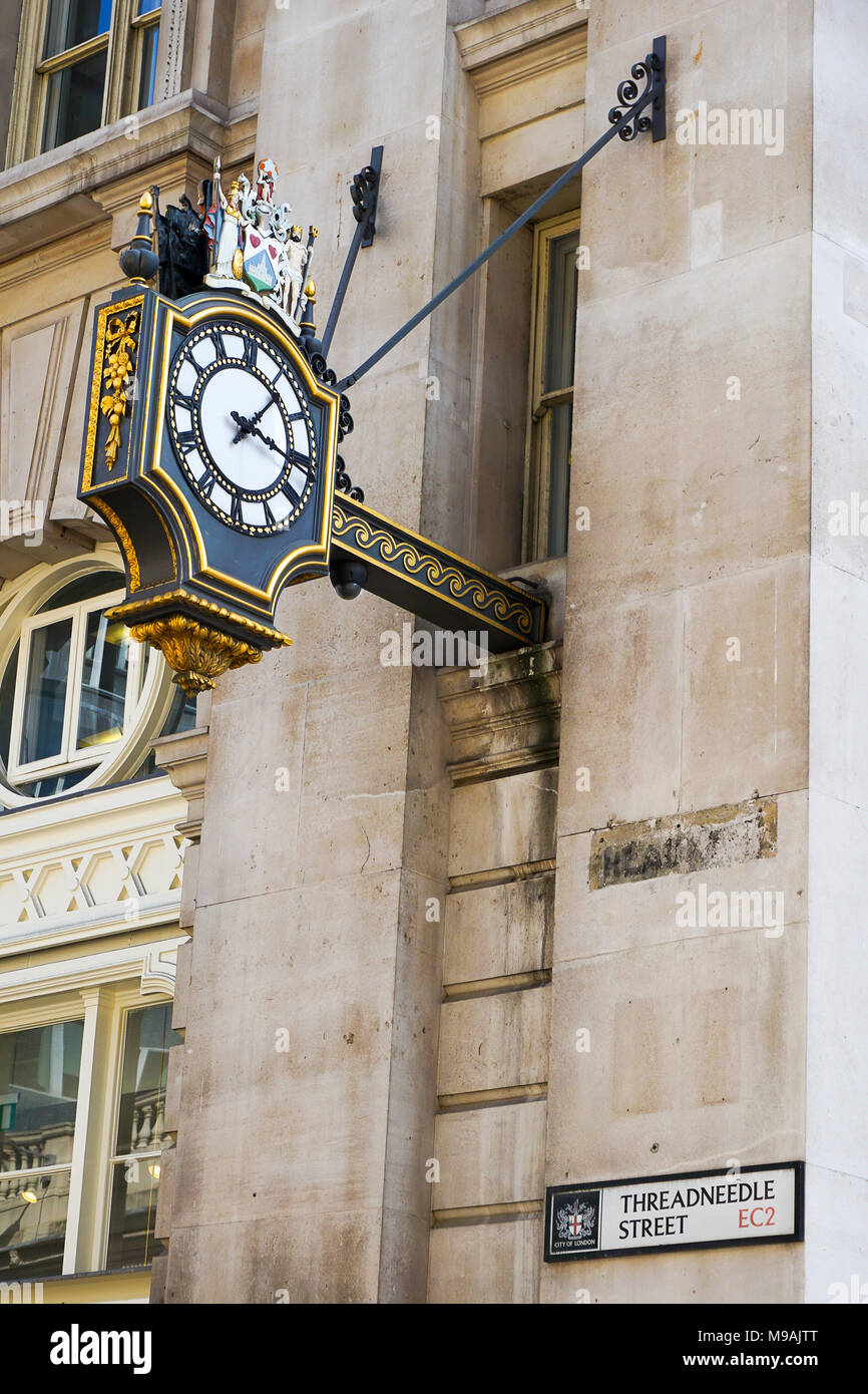 Royal exchange clock london hi-res stock photography and images - Alamy