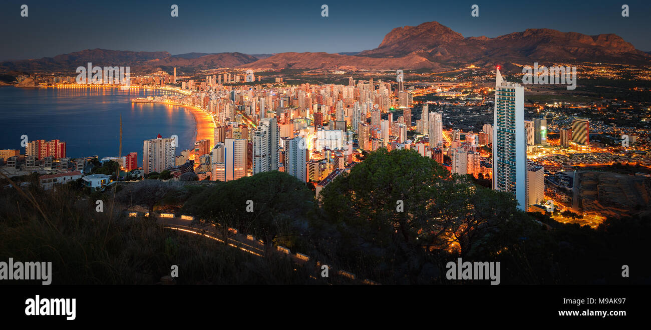 Benidorm town beach resort hi-res stock photography and images - Alamy