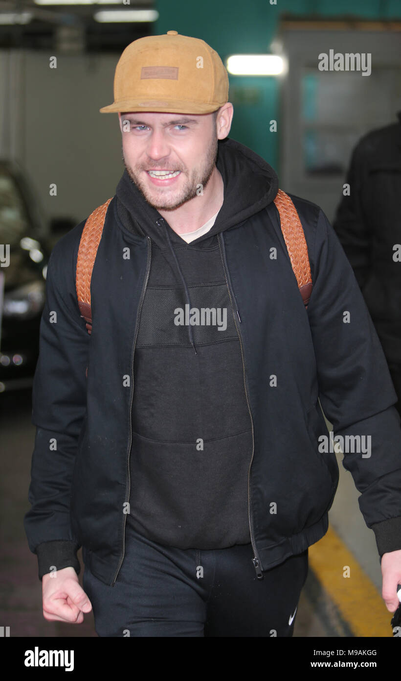 Danny Miller outside ITV Studios Featuring: Danny Miller Where: London ...
