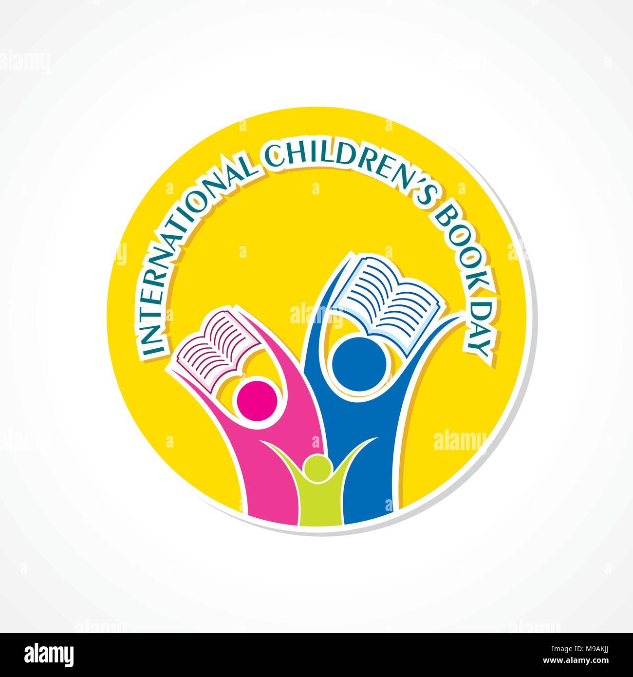Vector illustration of International Children's book day poster ...