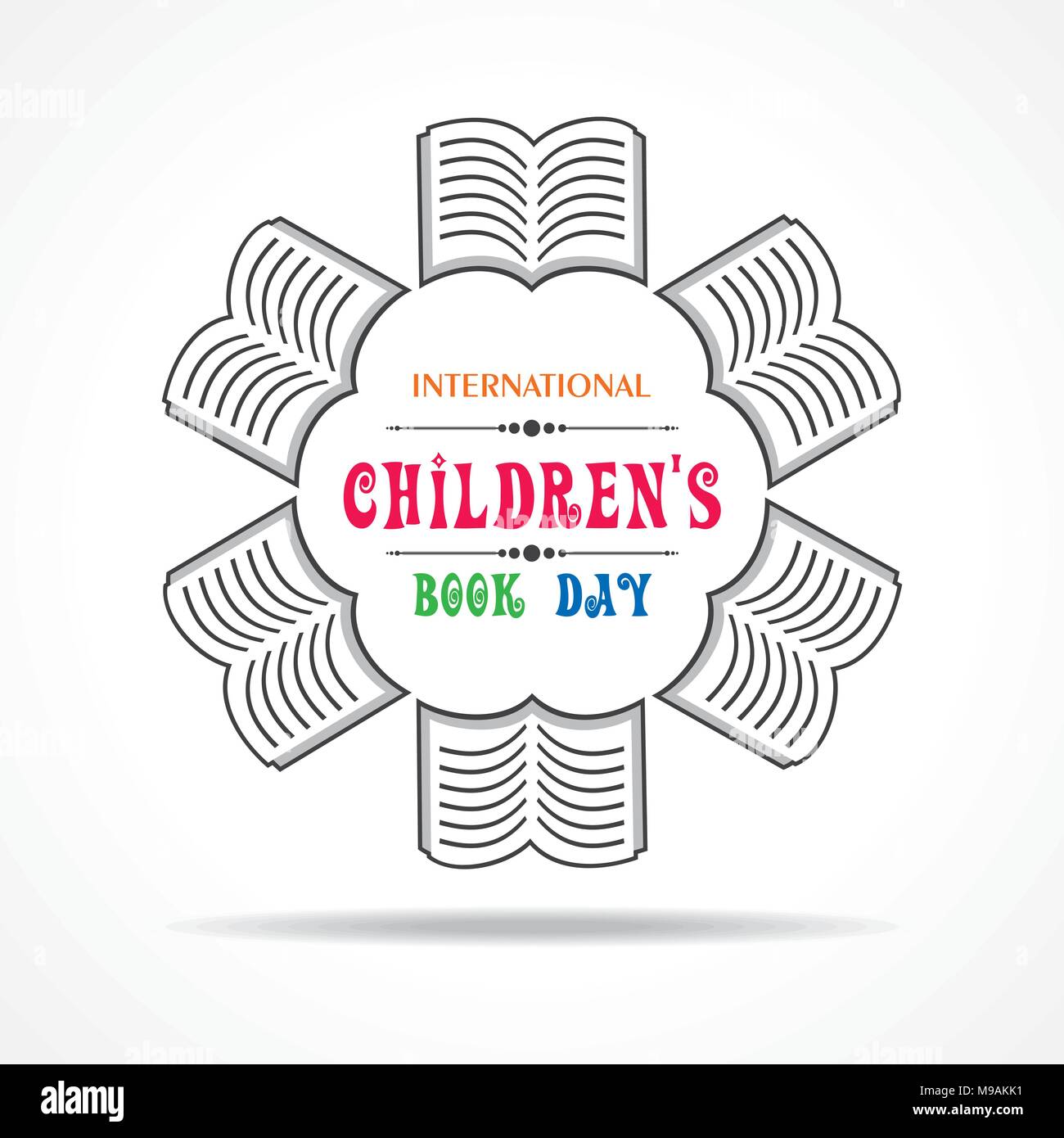 Vector illustration of International Children's book day poster ...