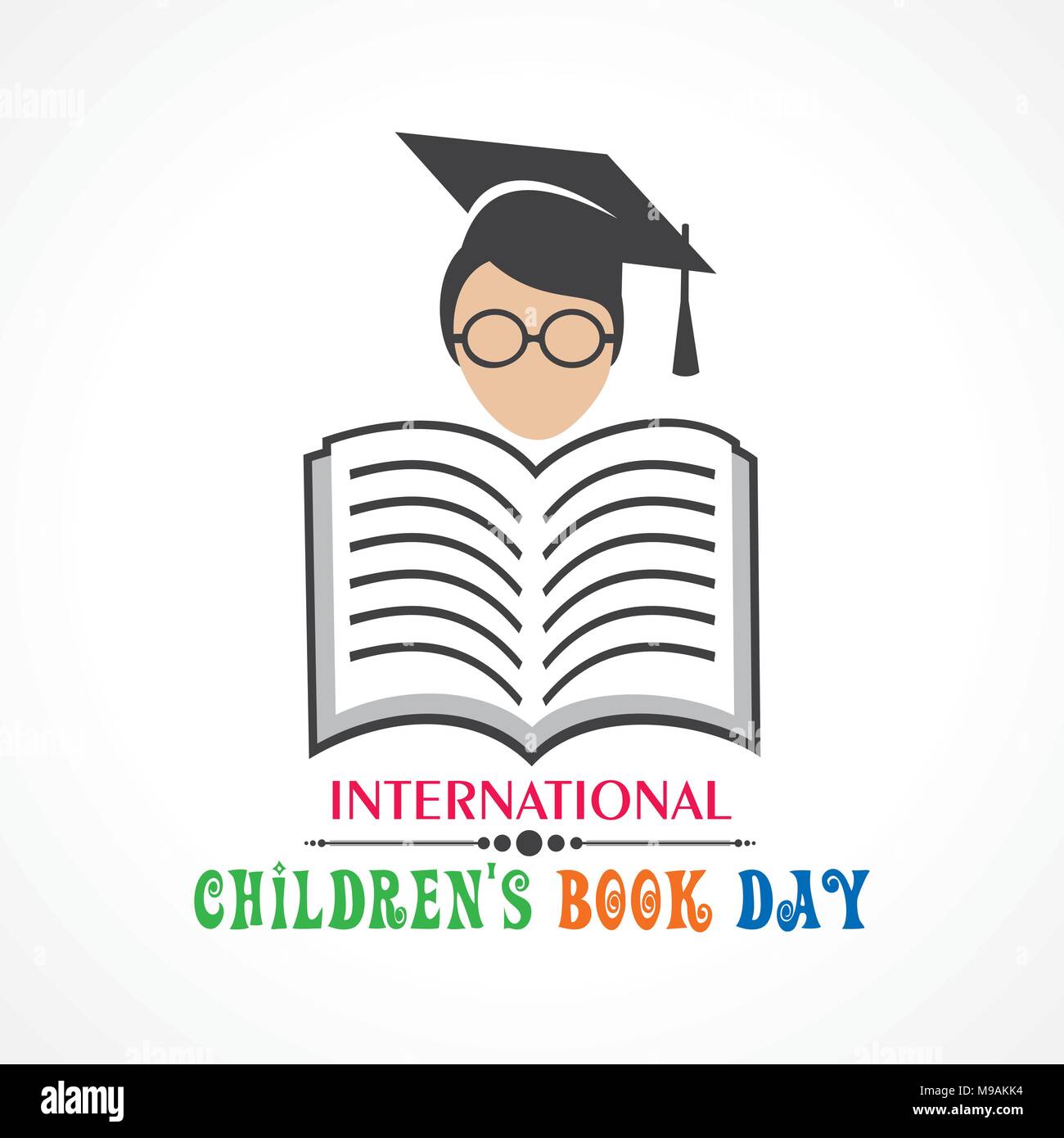 Vector illustration of International Children's book day poster ...