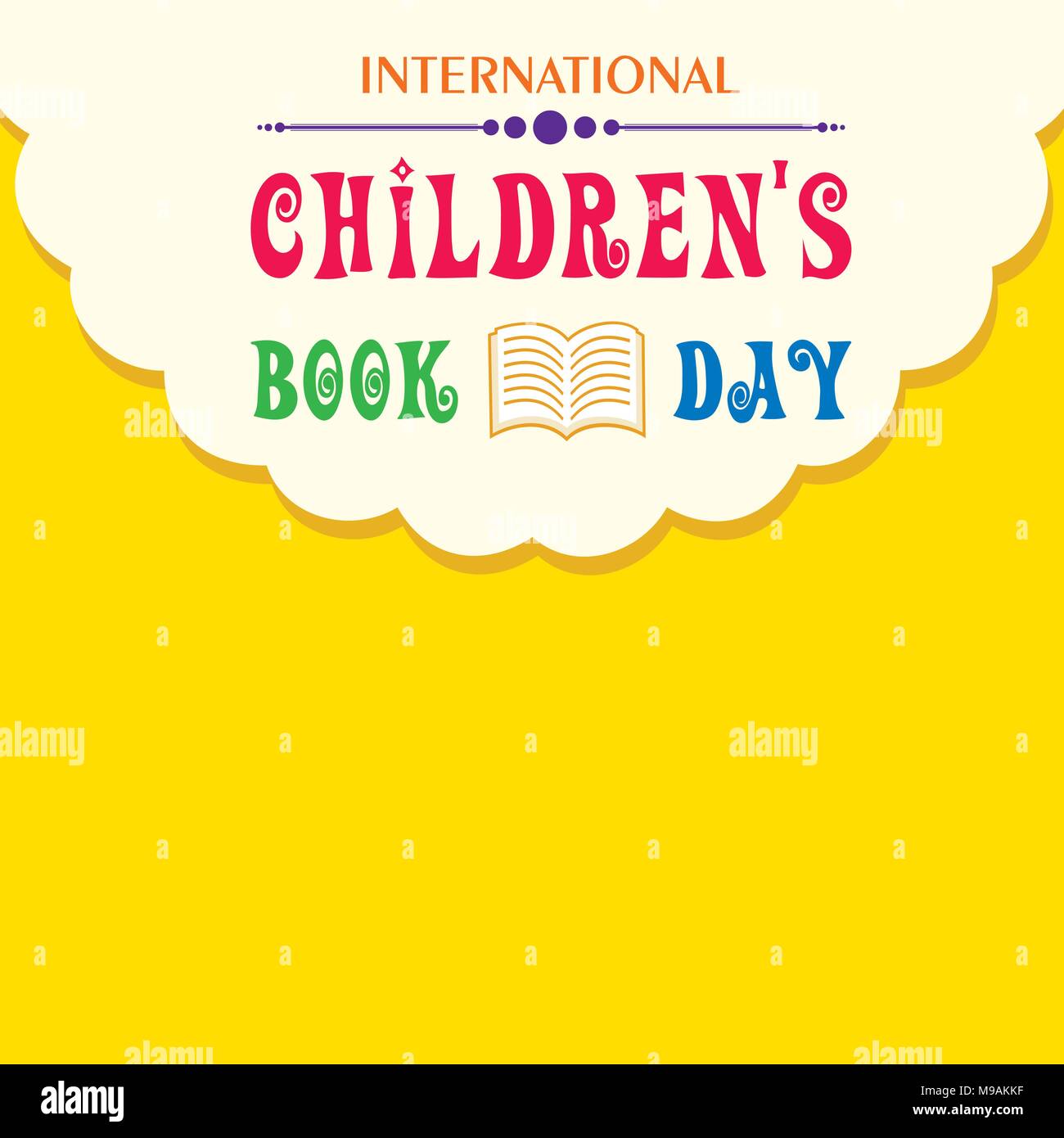 Vector illustration of International Children's book day poster ...