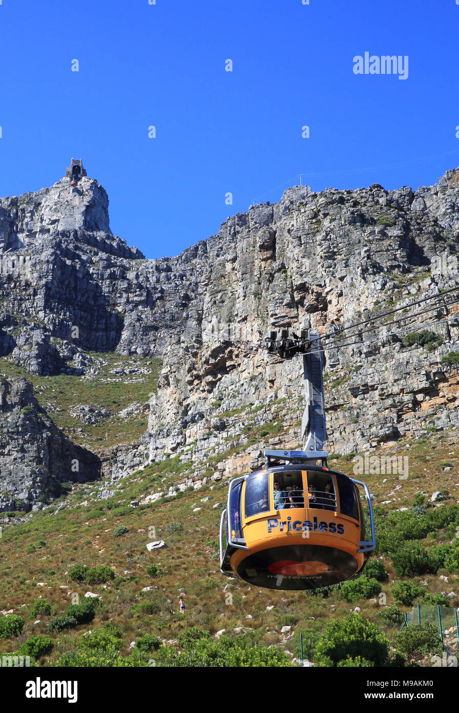 Table Mountain Aerial Cableway, in Cape Town, capital of South Africa ...