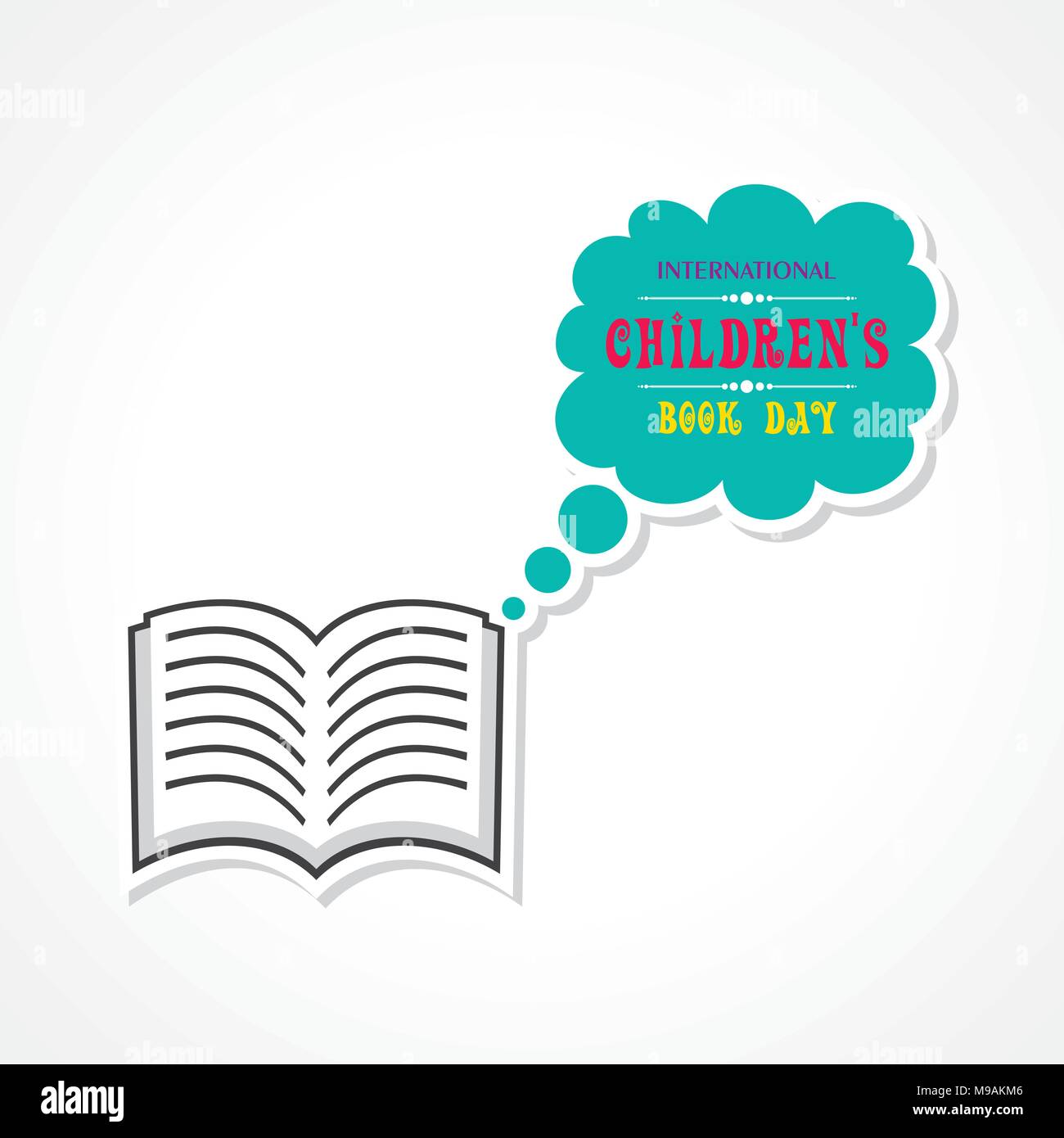 Vector illustration of International Children's book day poster ...