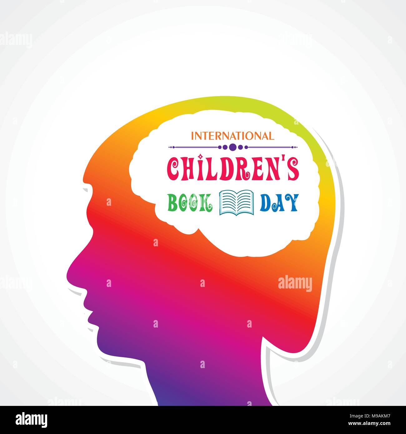 Vector illustration of International Children's book day poster ...