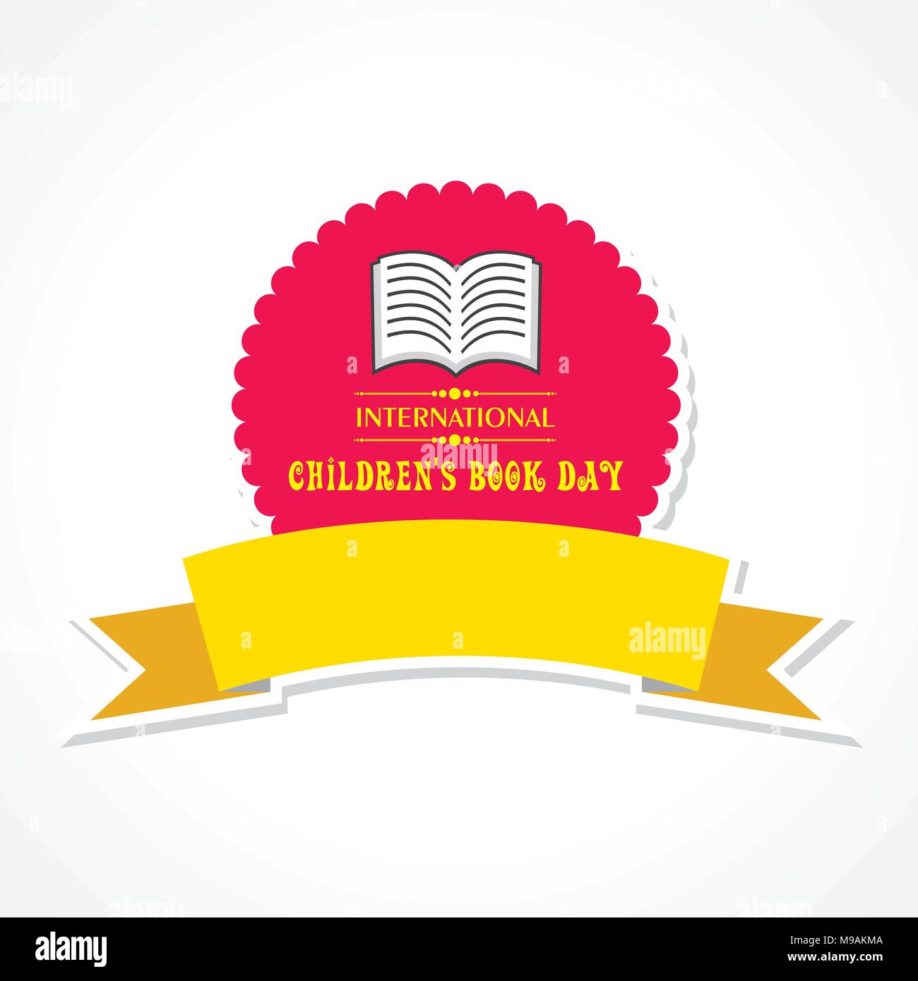 Vector illustration of International Children's book day poster ...