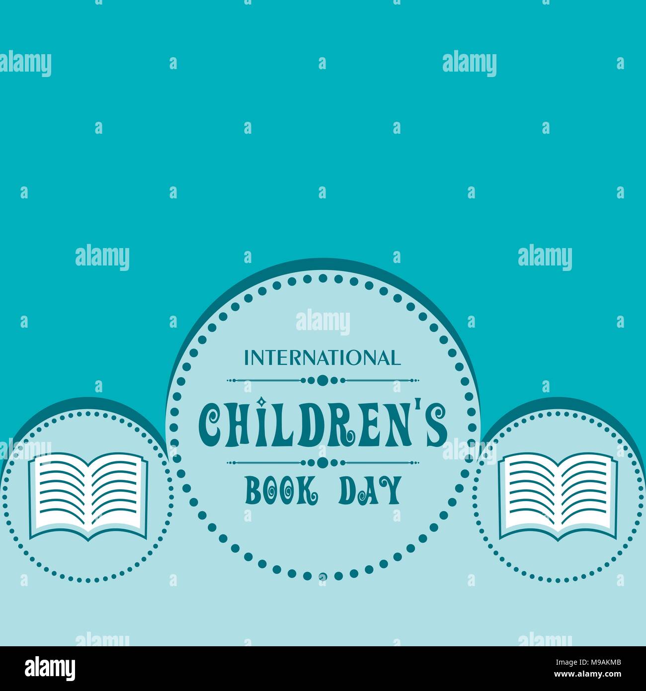 Vector illustration of International Children's book day poster ...