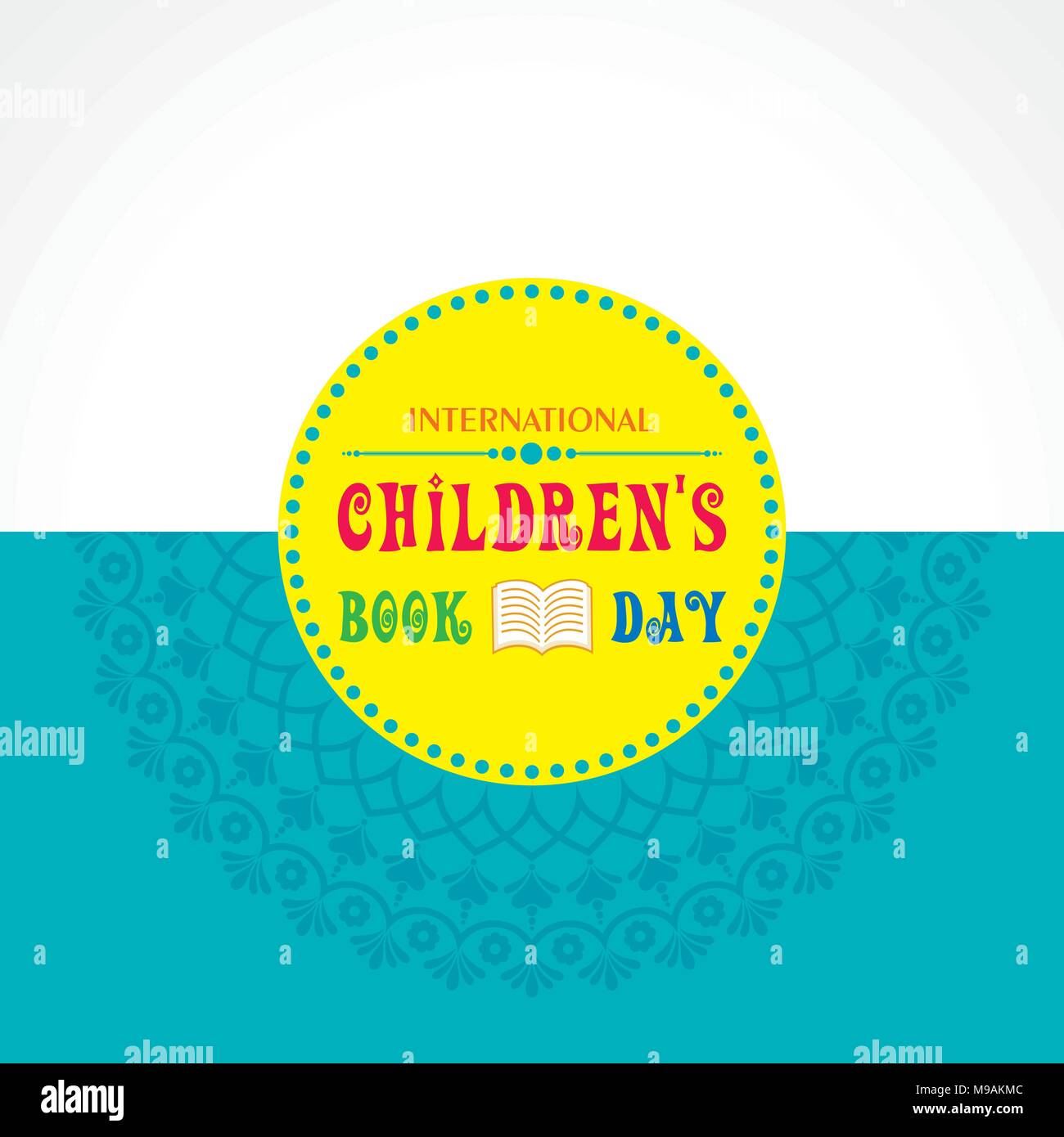 Vector illustration of International Children's book day poster ...
