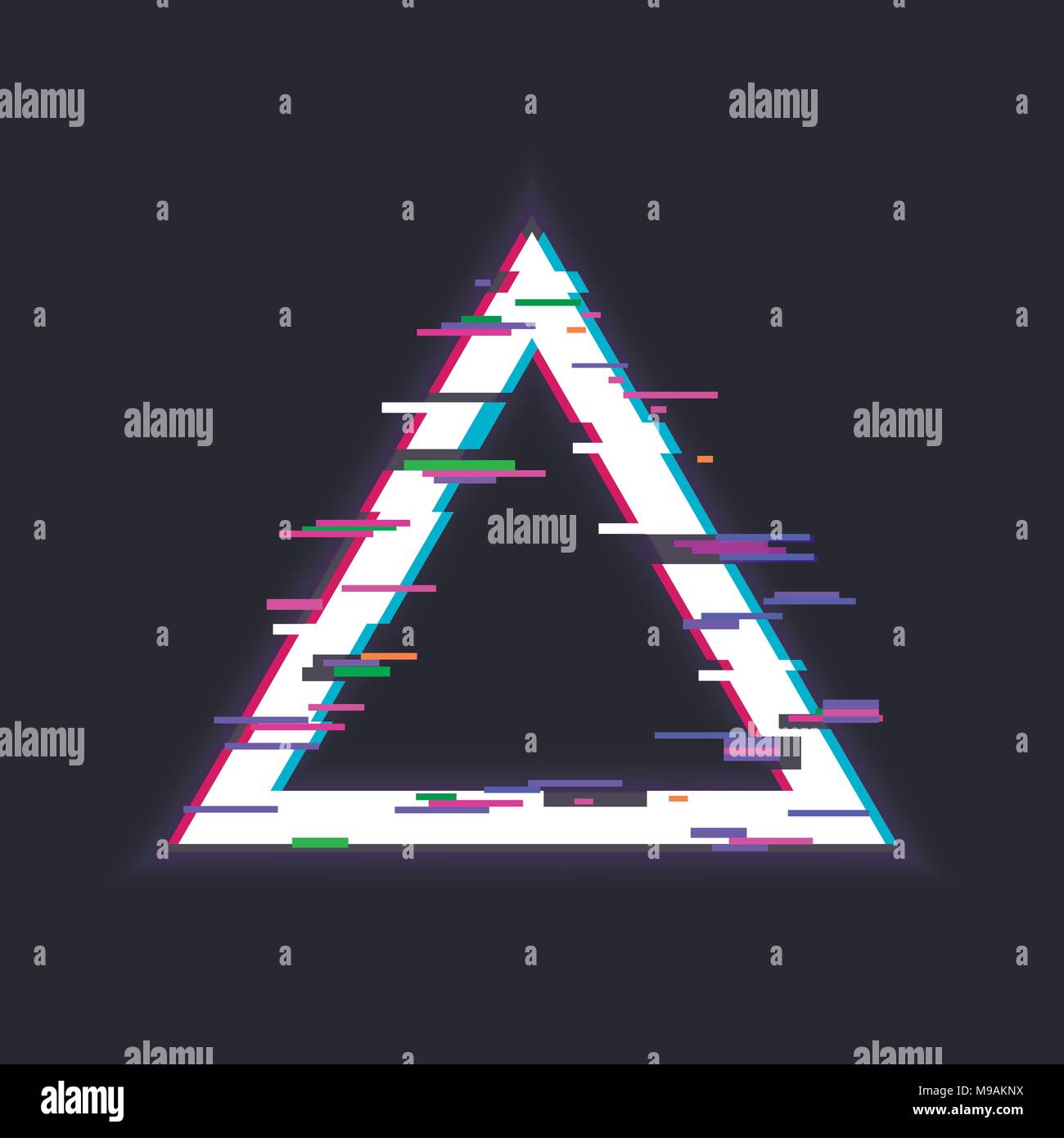 Glitched triangle frame Stock Vector Image & Art - Alamy