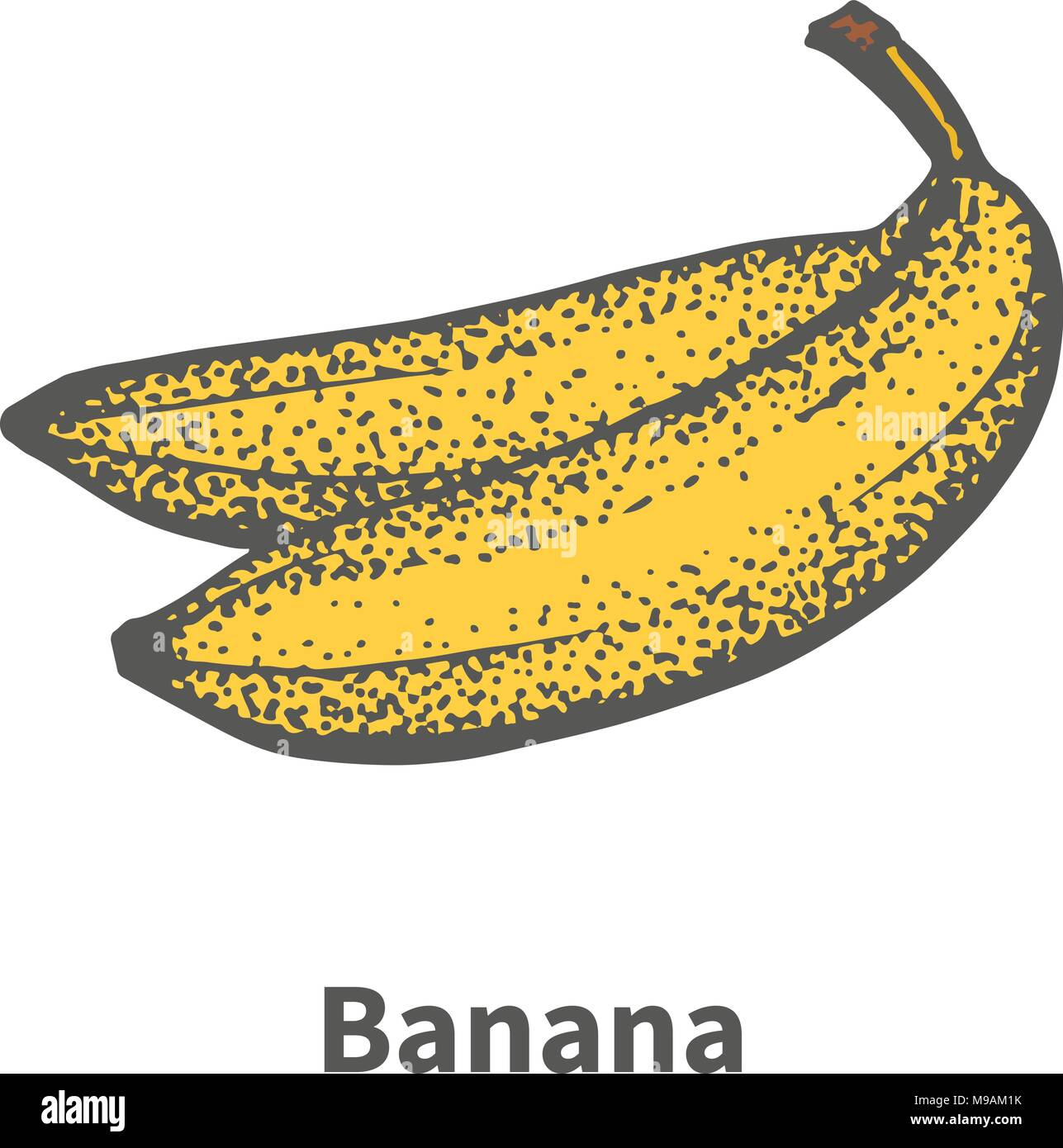 Banana line drawing hi-res stock photography and images - Alamy