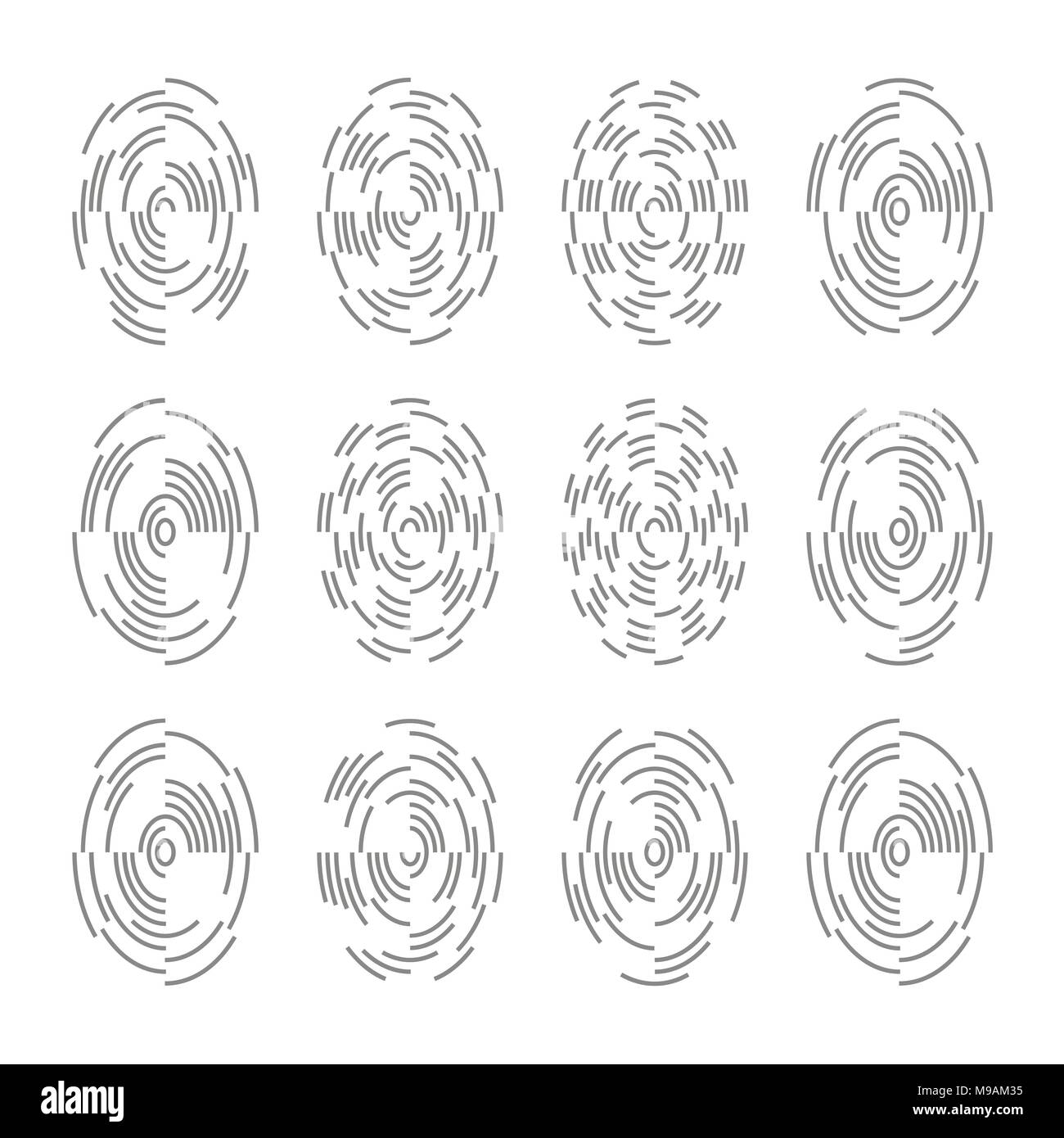 Thumbprint scan Stock Vector Images - Alamy