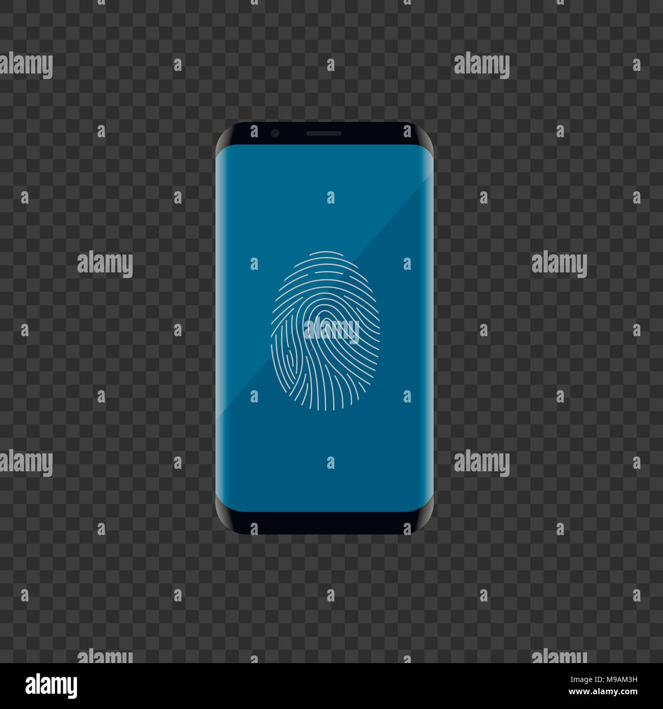 Vector illustration smart fingerprint Stock Vector Images - Alamy