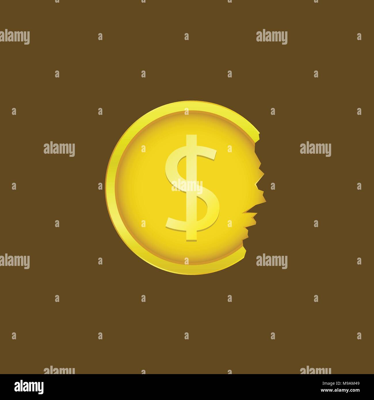 Cracked bank Stock Vector Images - Alamy