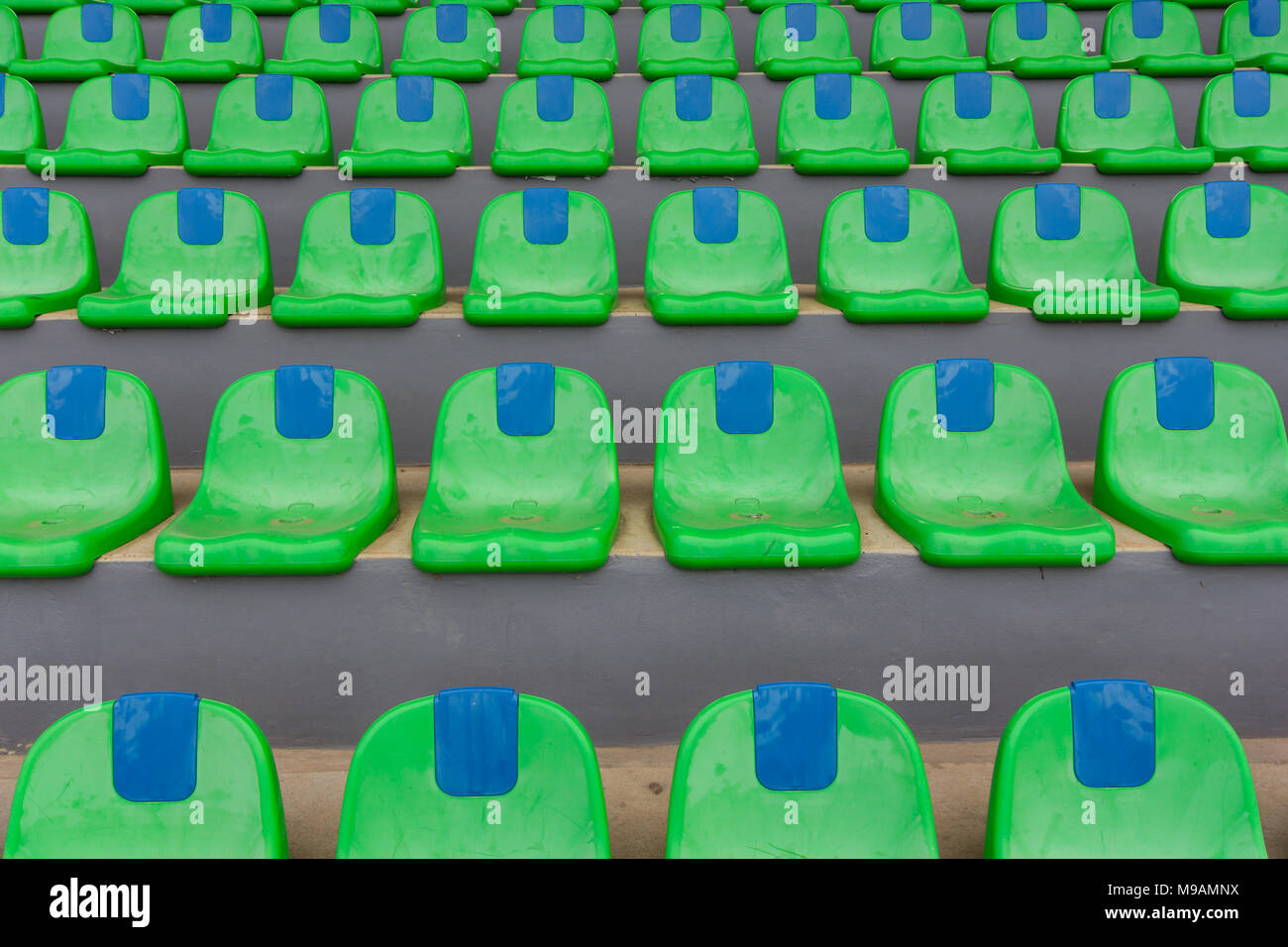 Chairs on the soccer field Stock Photo - Alamy