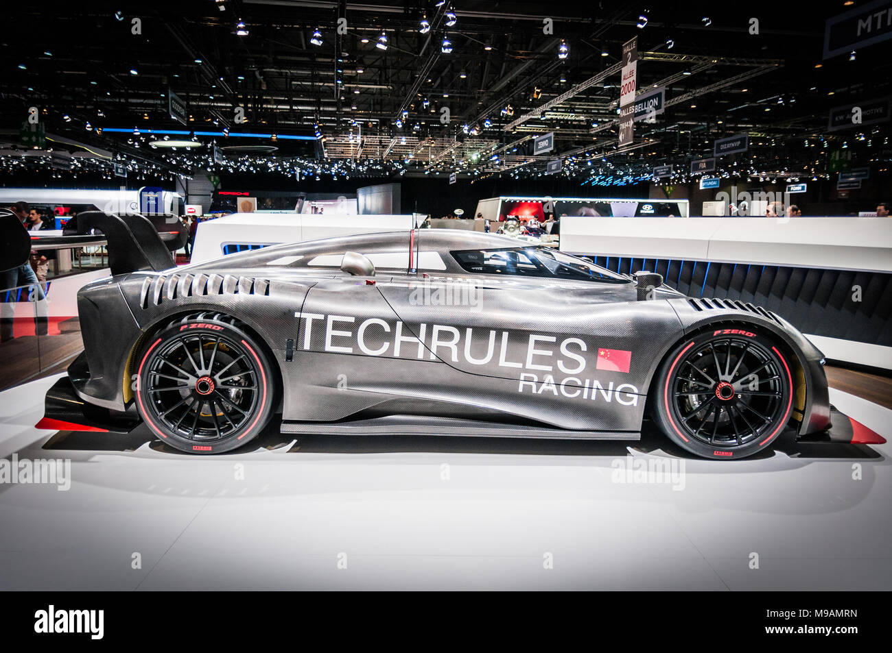 GENEVA, SWITZERLAND - MARCH 17, 2018: TECHRULES REN RS Superfast sports ...
