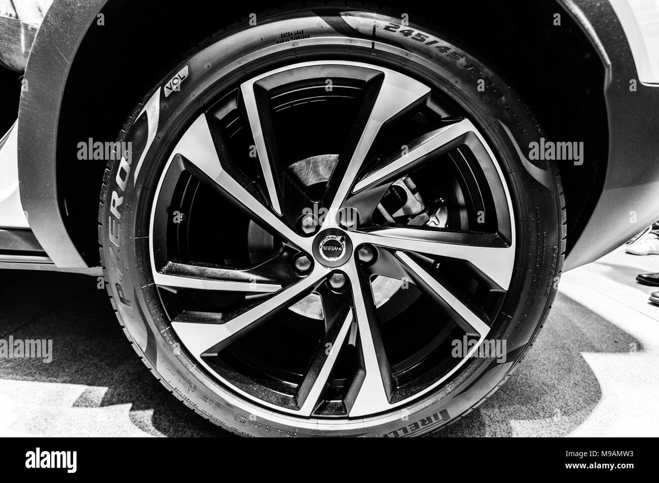 GENEVA, SWITZERLAND - MARCH 17, 2018: VOLVO WHEEL Superfast sports car ...