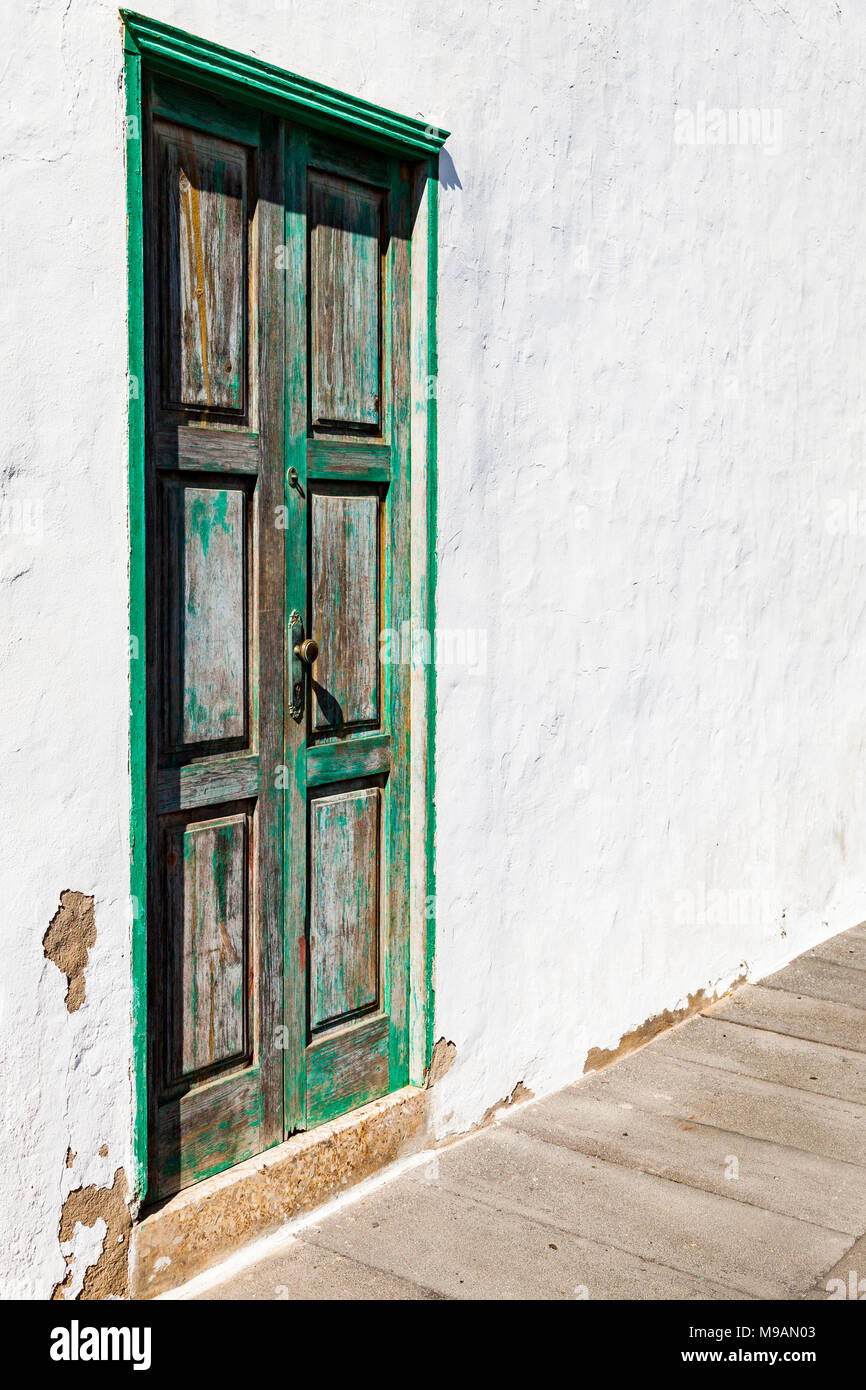 Lanzarote, local architecture door Stock Photo - Alamy