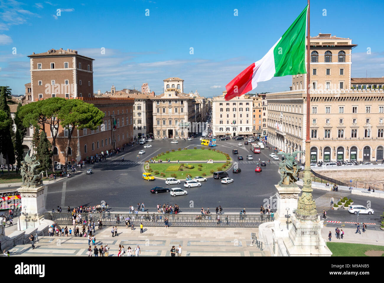 roundabout, Piazza Venezia, Rome, Italy, EU, Europe Stock Photo - Alamy