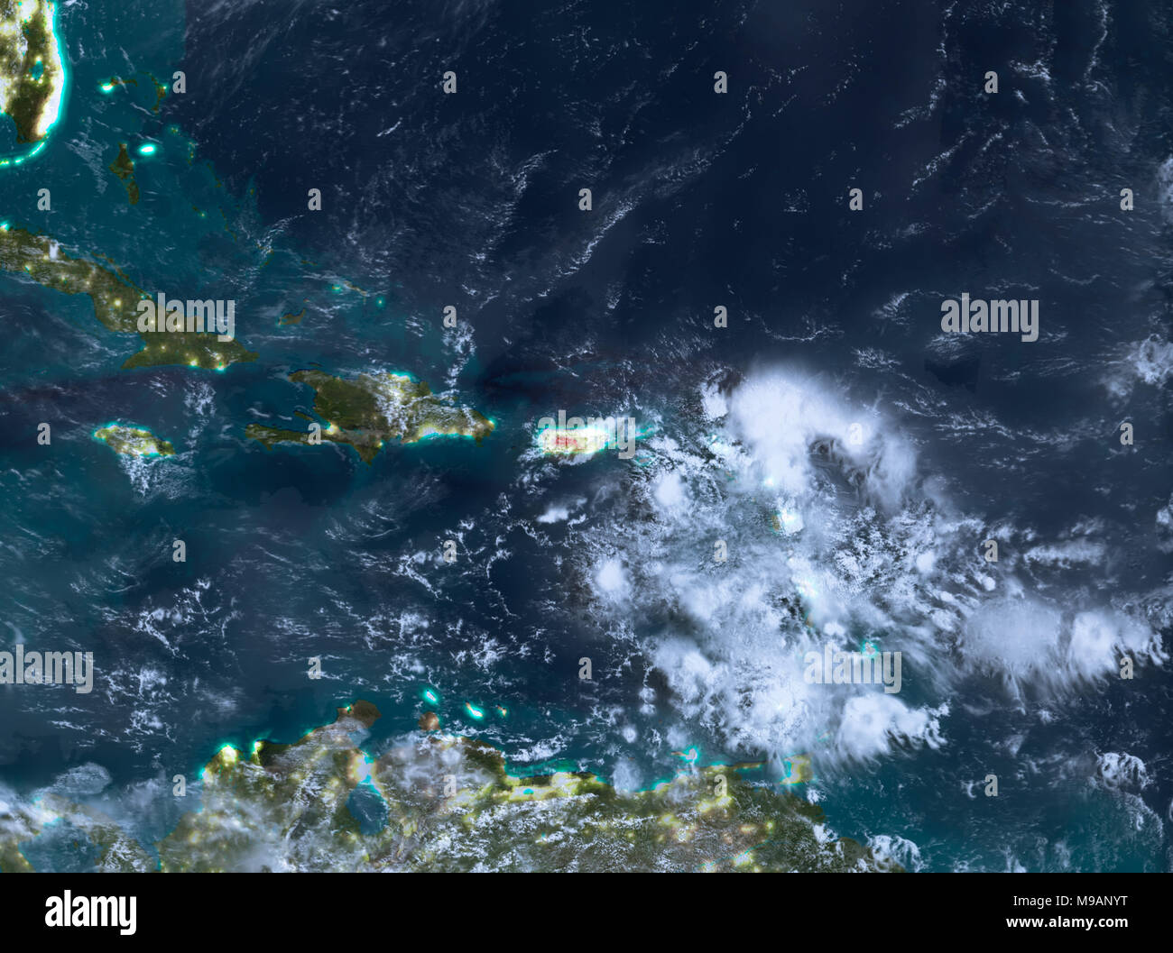 Satellite view puerto rico image hi-res stock photography and images ...
