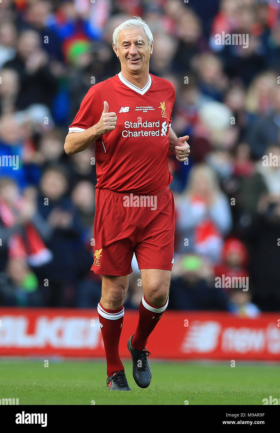 Ian Rush during the legends match at Anfield, Liverpool. PRESS ...