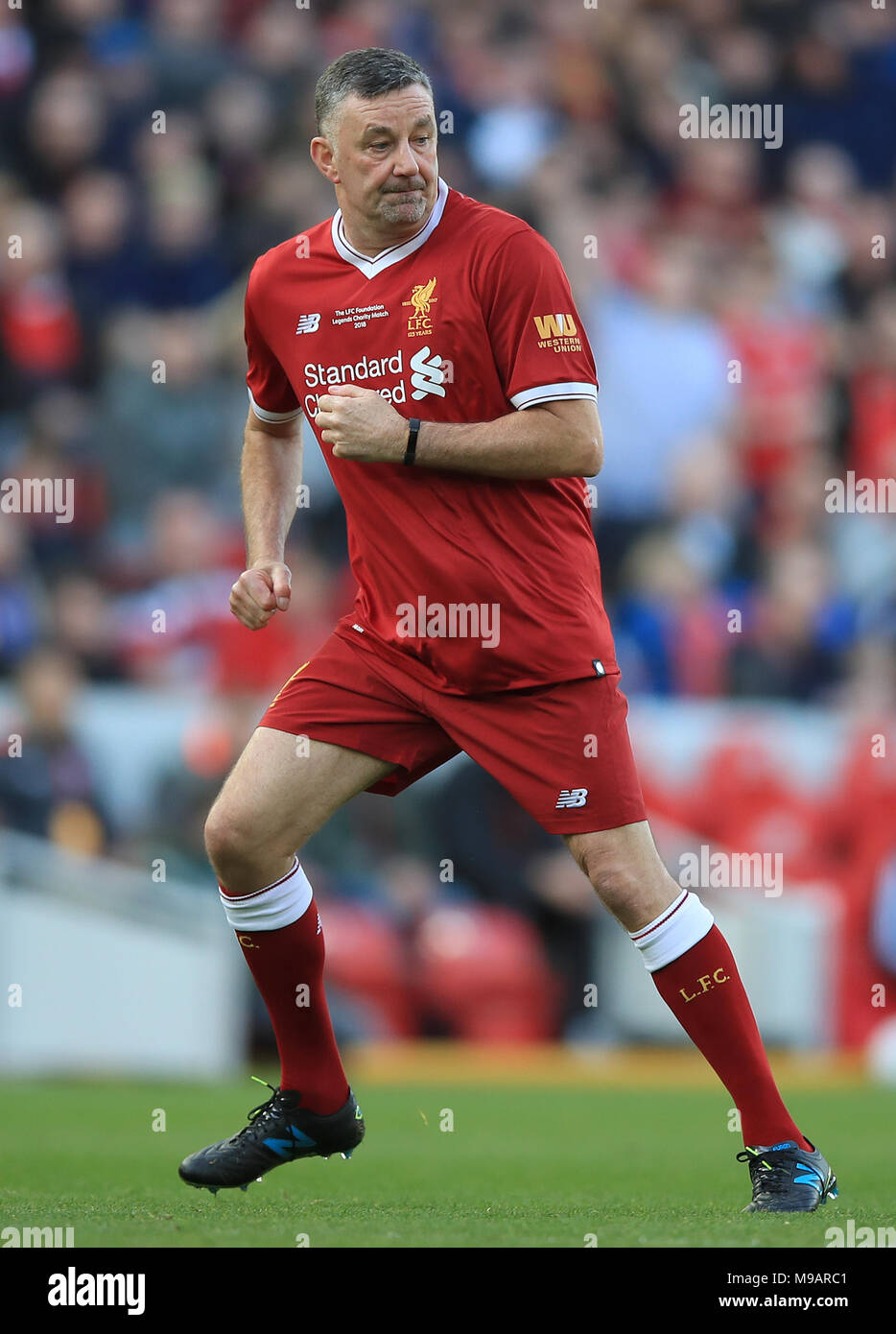 John Aldridge during the legends match at Anfield, Liverpool. PRESS ...