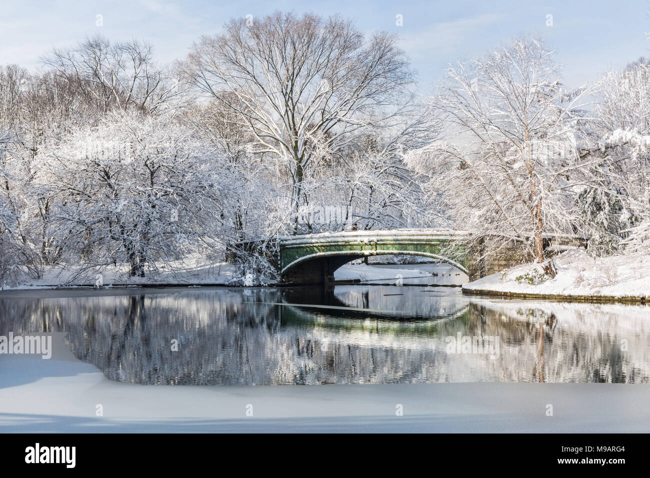 The Lullwater Bridge on Prospect Park Lake after a record SPring ...