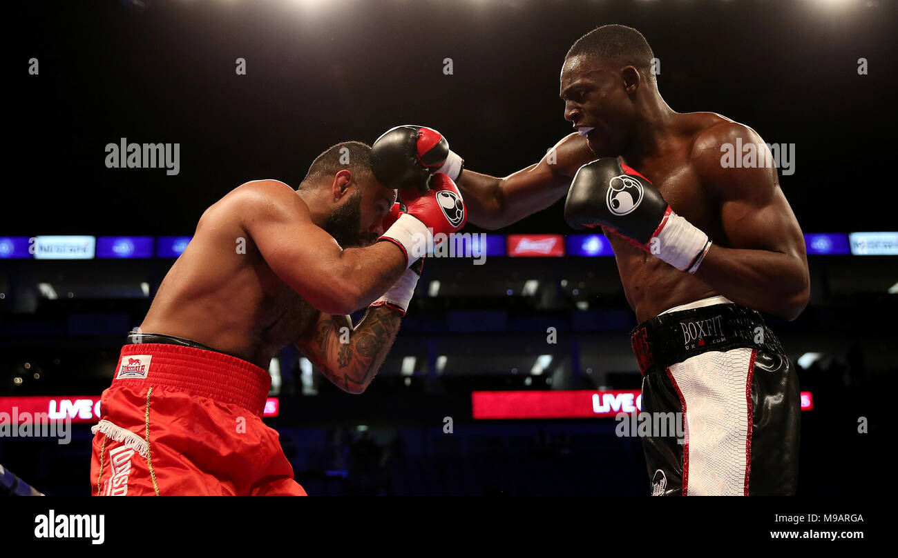 Richard Riakporhe (right) against Adam Williams in the Cruiserweight ...