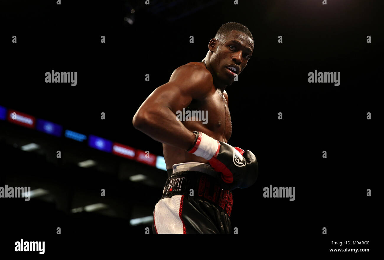 Richard Riakporhe against Adam Williams in the Cruiserweight contest at ...