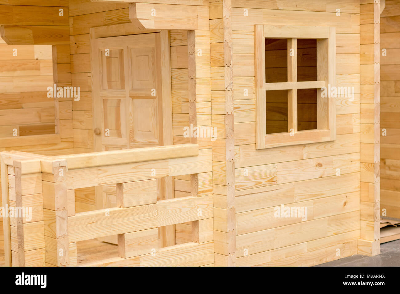 new wooden house for children Stock Photo - Alamy