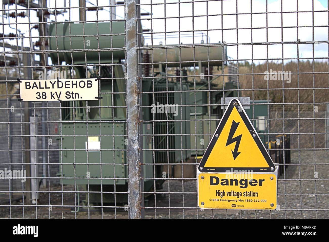 electricity substation compound part of the electrical distribution ...