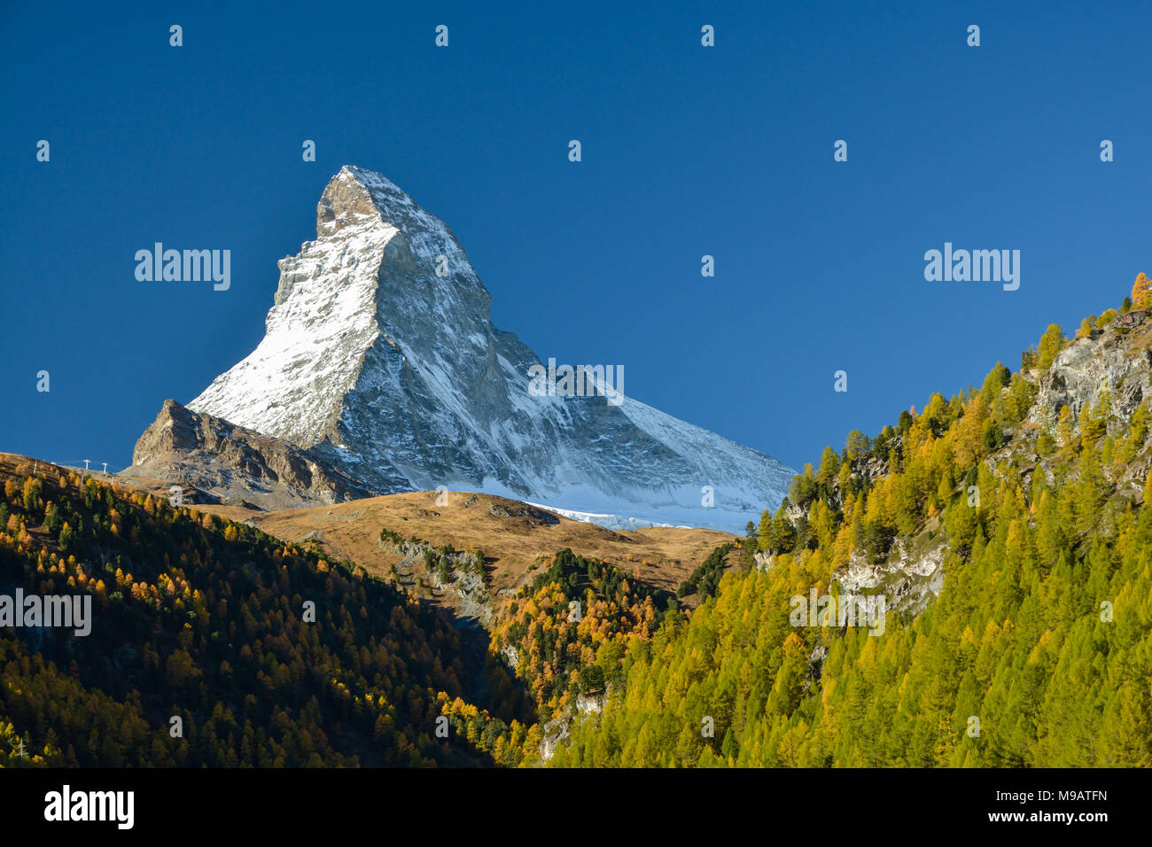 Autumn near Matterhorn, Switzerland Stock Photo - Alamy