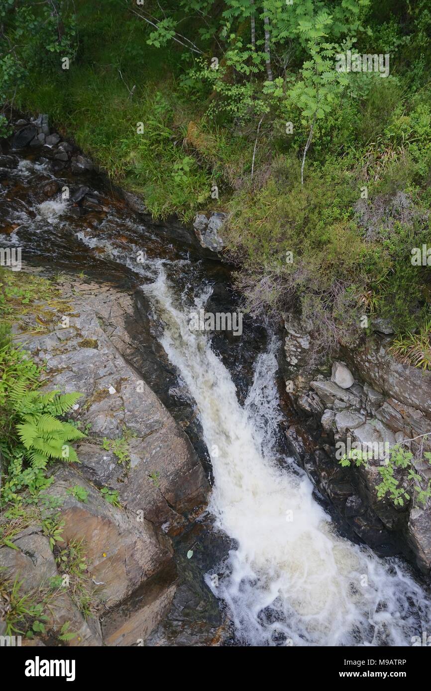 Overhead view of Plodda Falls, a popular tourist attraction located ...