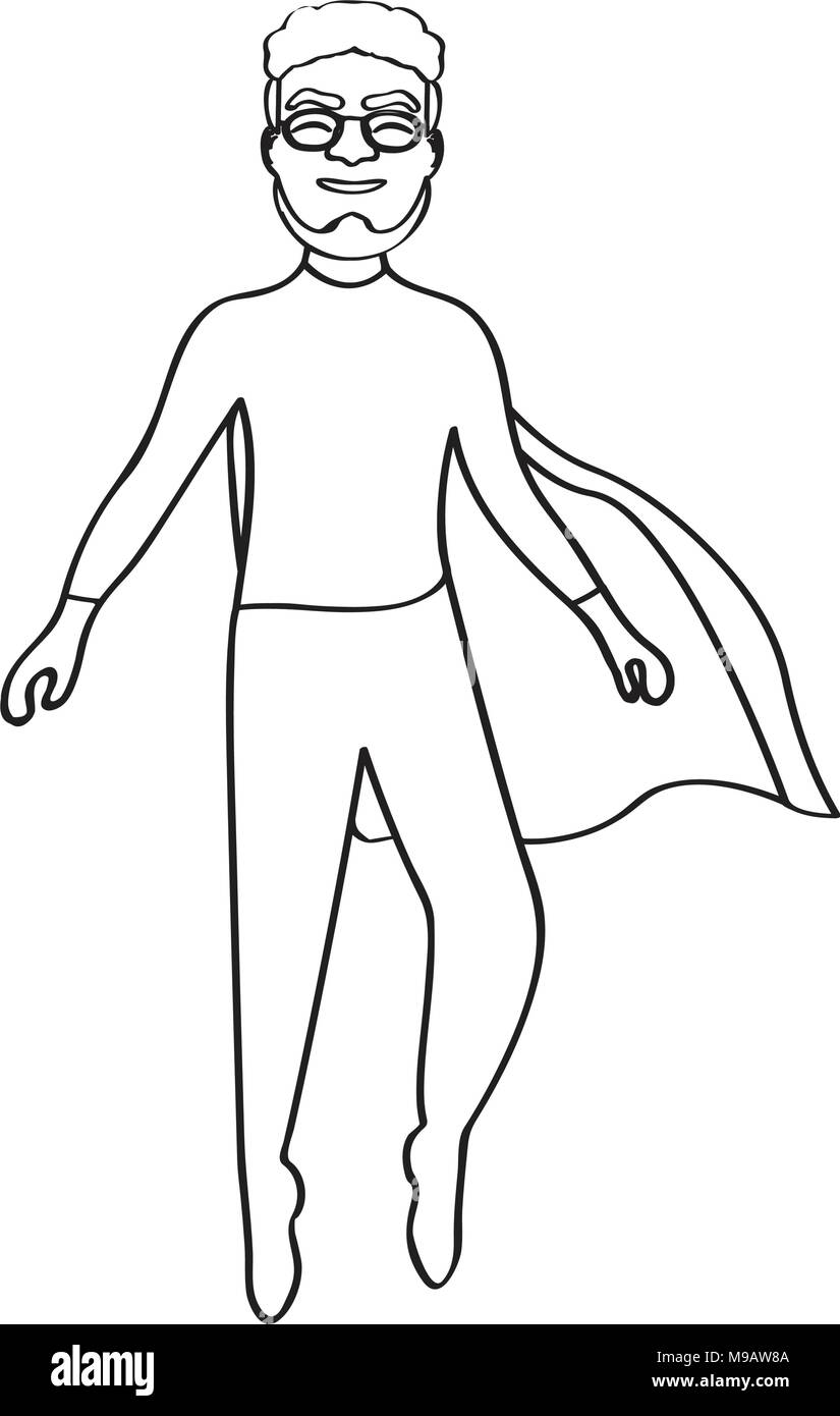 Male superhero cartoon character sketch Stock Vector Image & Art - Alamy