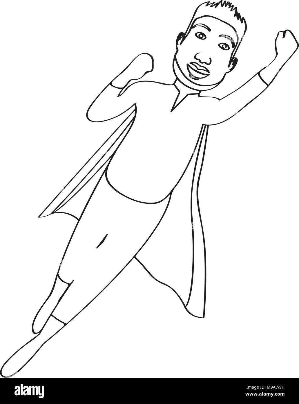 Male superhero cartoon character sketch Stock Vector Image & Art - Alamy