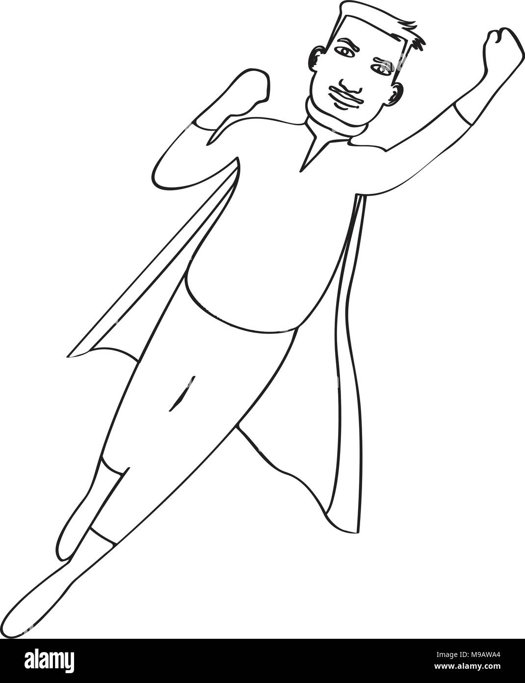 Male superhero cartoon character sketch Stock Vector Image & Art - Alamy