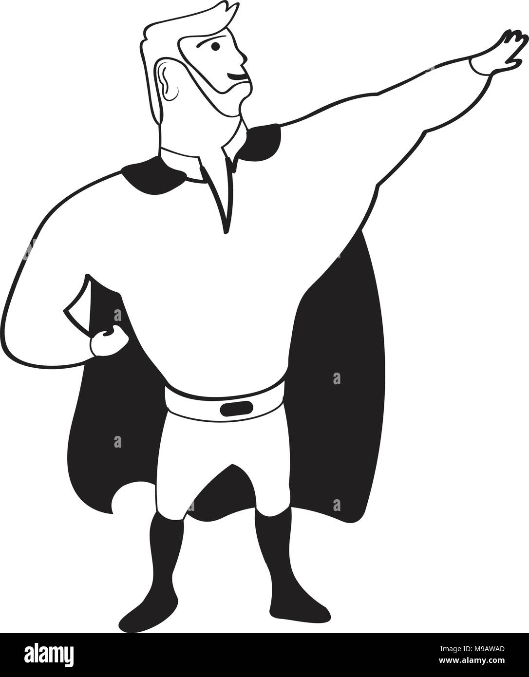 Male superhero cartoon character sketch Stock Vector Image & Art - Alamy