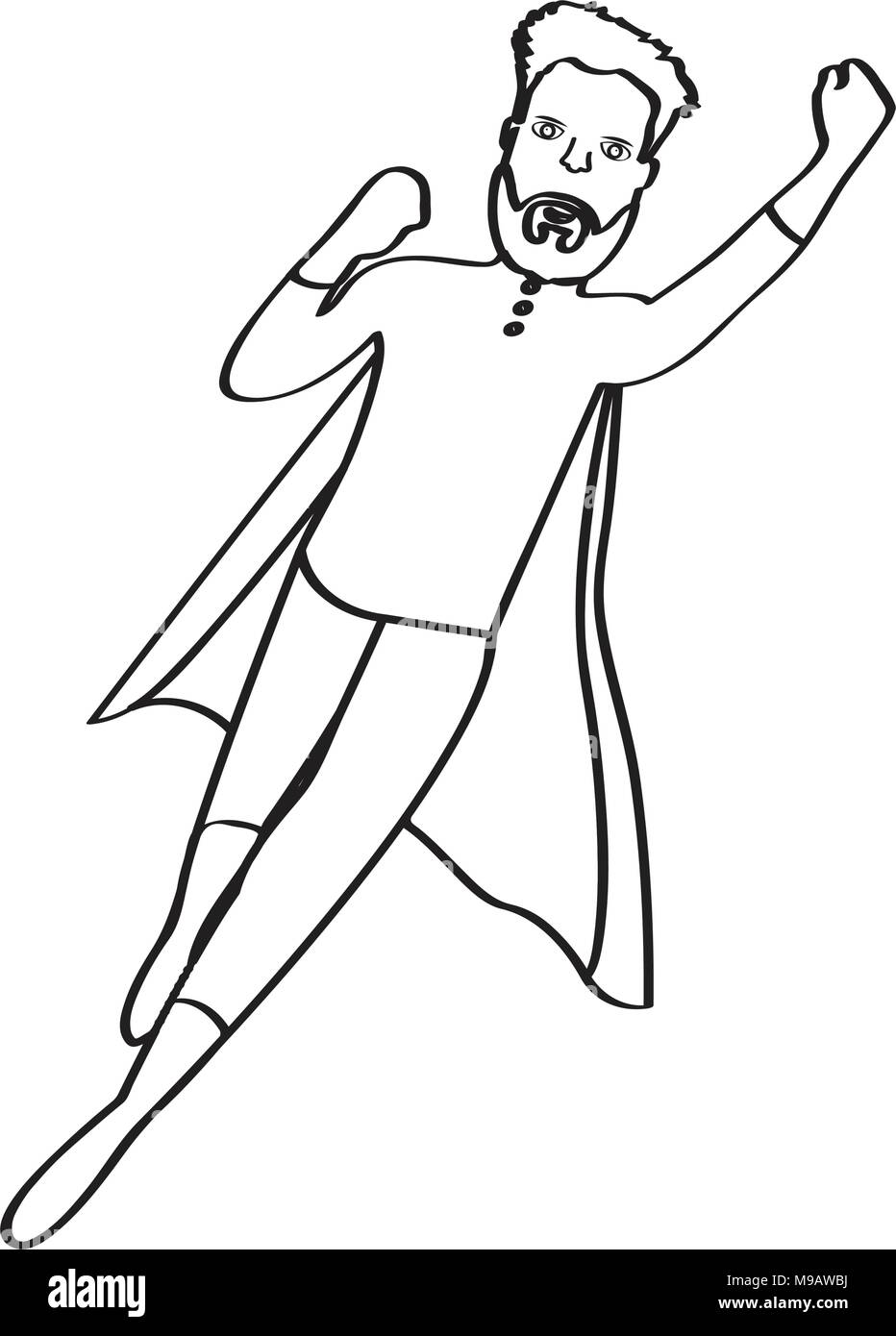 Male superhero cartoon character sketch Stock Vector Image & Art - Alamy