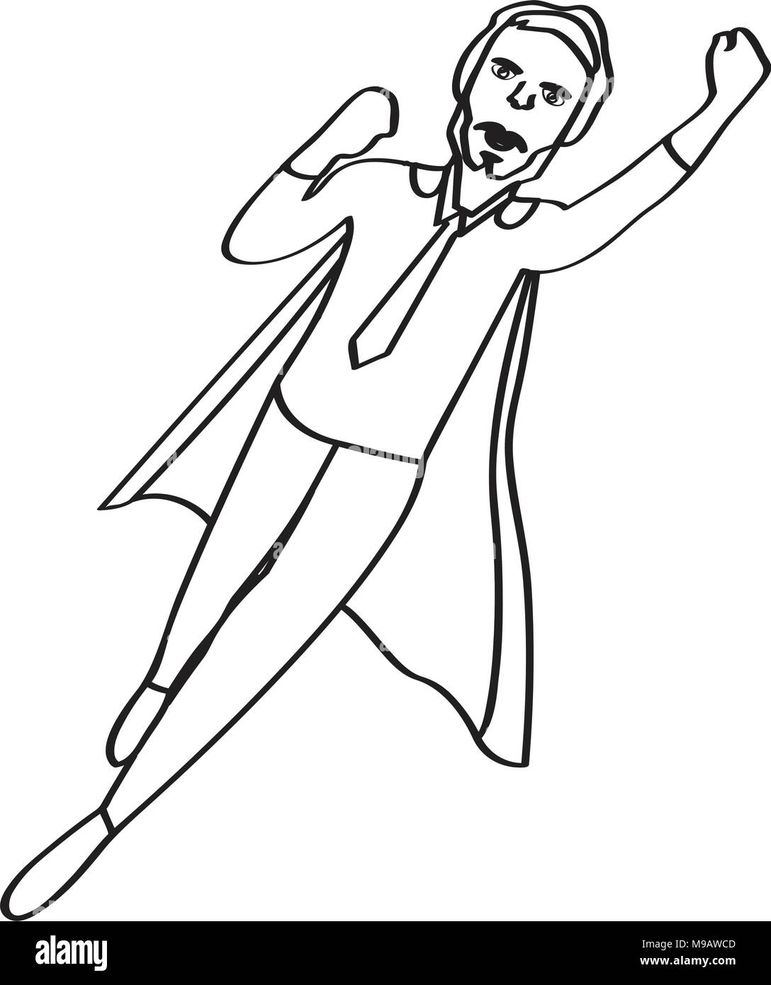 Male superhero cartoon character sketch Stock Vector Image & Art - Alamy