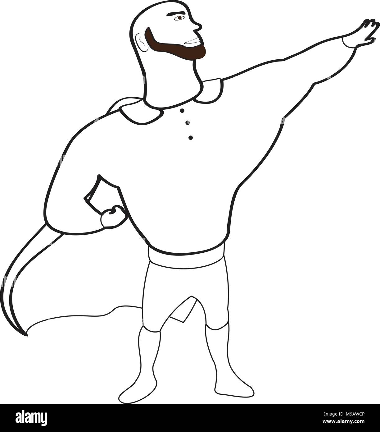 Male superhero cartoon character sketch Stock Vector Image & Art - Alamy