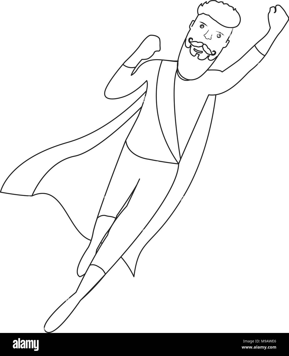 Male superhero cartoon character sketch Stock Vector Image & Art - Alamy