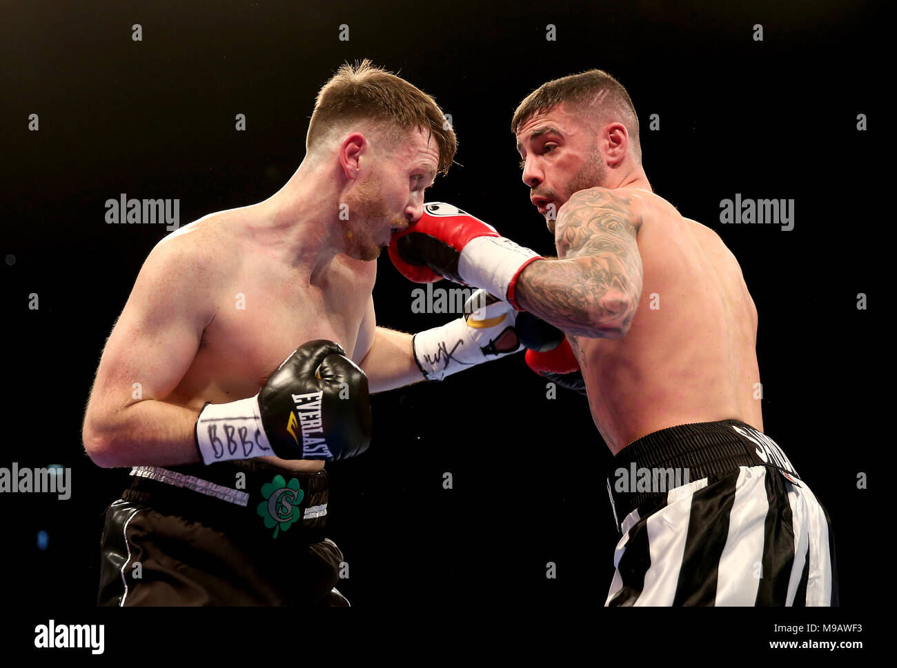 Lewis Ritson (right) and Scott Cardle (left) in action in the British ...